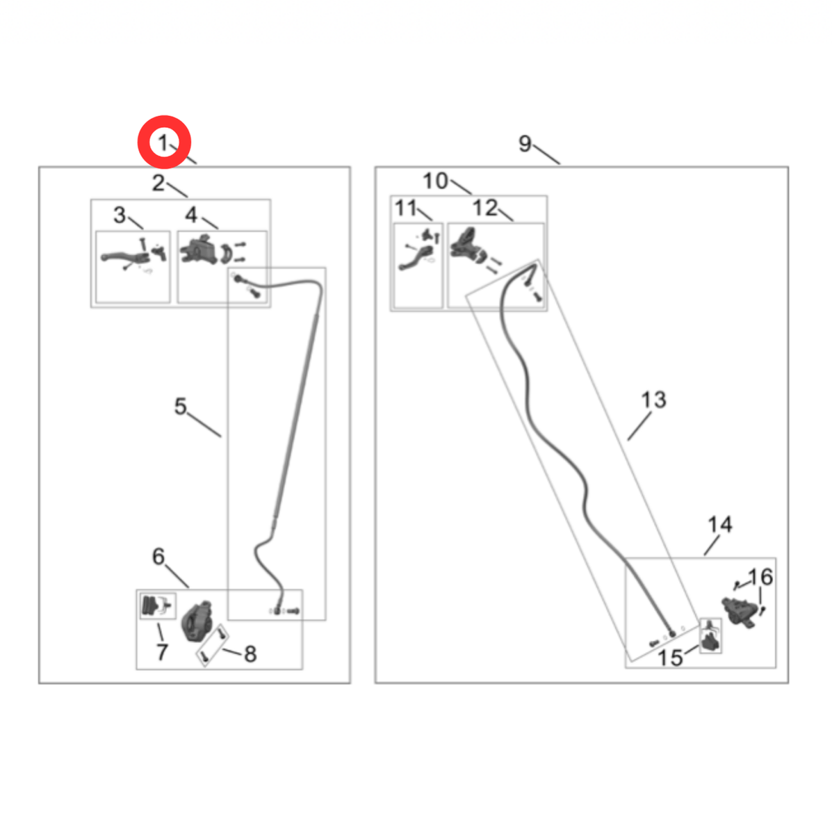 Hyper Bee Front Brake System Assembly — Surron Canada