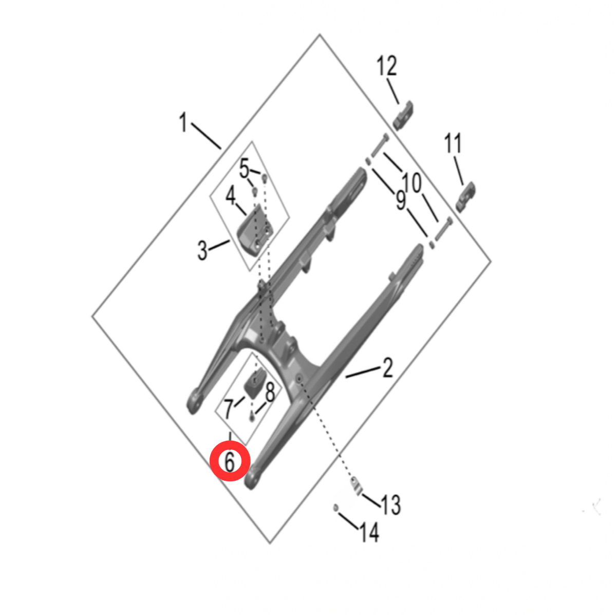 Hyper Bee Swingarm Bottom Protection Block — Surron Canada