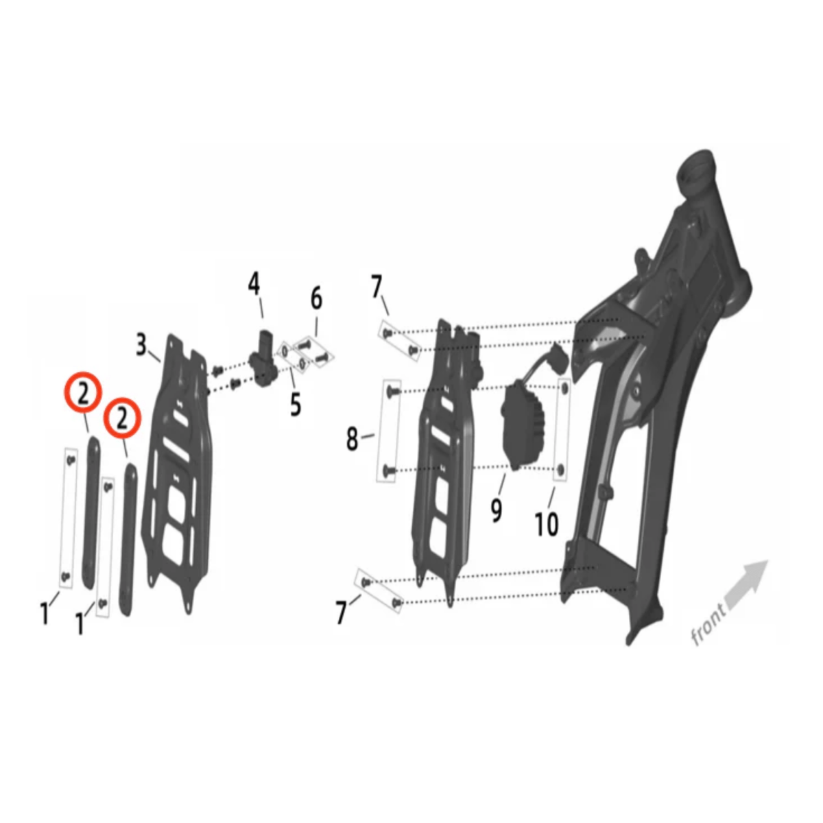 Ultra Bee Battery Front Support Bracket — Surron Canada