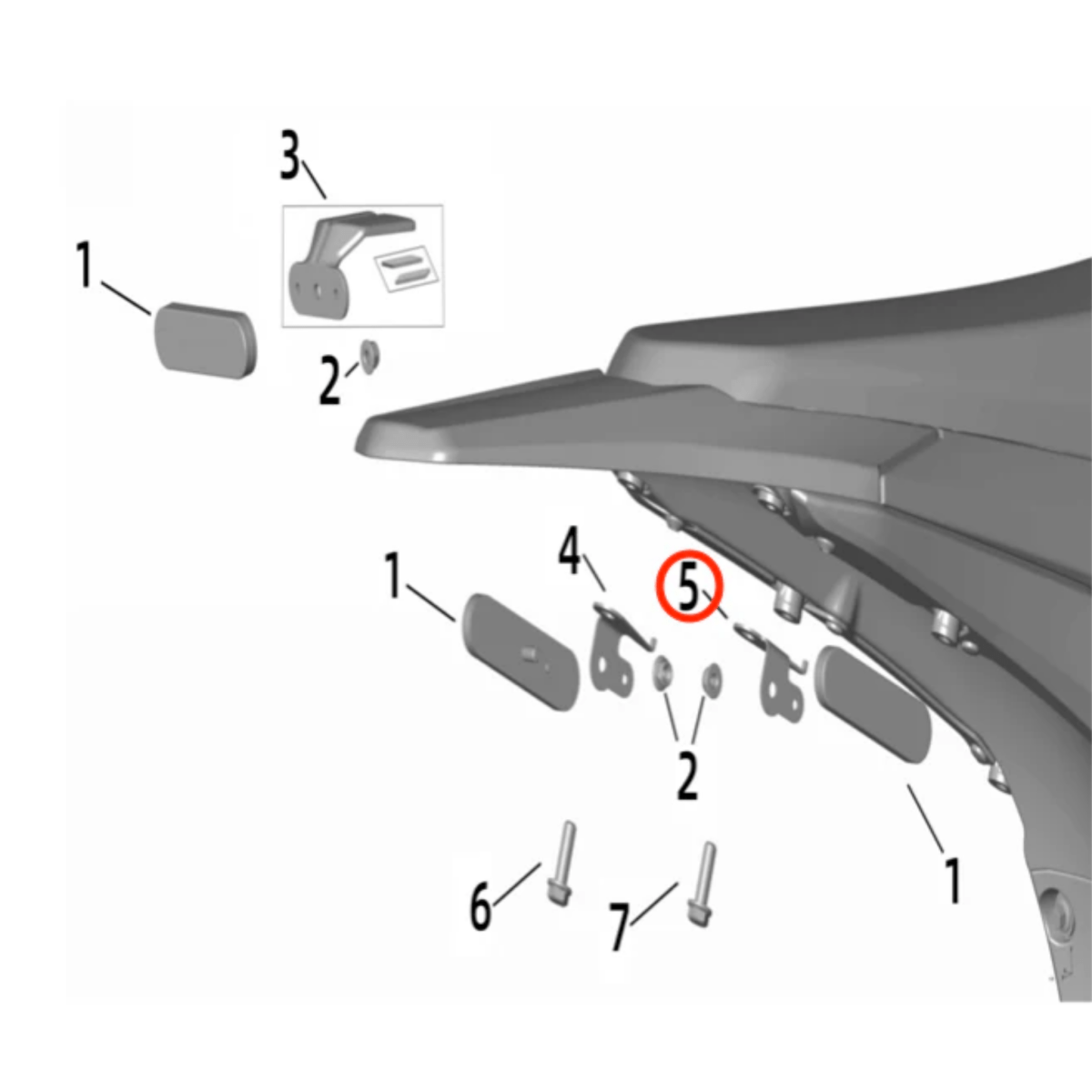 Ultra Bee Rear Reflector Bracket (RIGHT) — Surron Canada